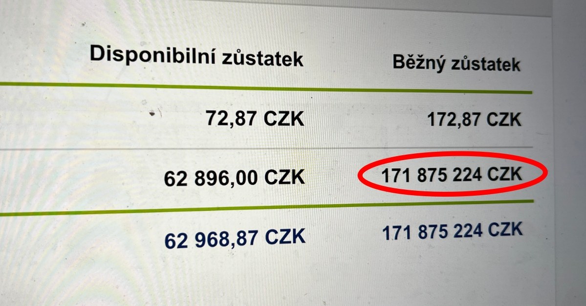 Na účet omylem ženě přišlo 171 milionů korun. Vesele je začala utrácet ...